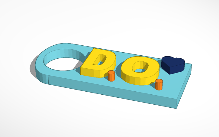 3D design My Key Tag Tang Jia Wen,#2-1 - Tinkercad