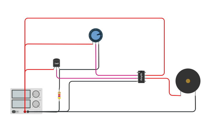 Circuit design Fire Alarm Circuit - Tinkercad