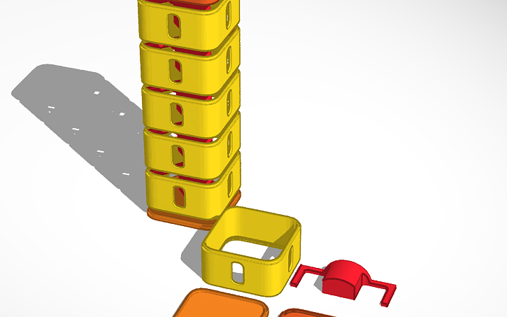 3D design Modular USB Cord Manager Square v1 - Tinkercad