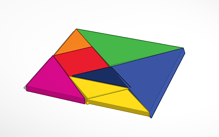 3D design Tangram | Tinkercad