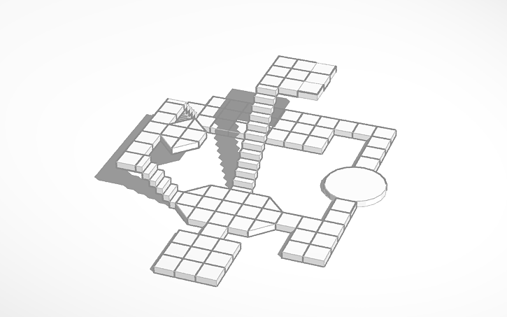 3D design Isometric Dungeon Map | Tinkercad
