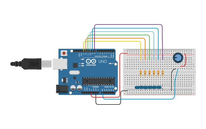 Circuit design Bar Graph display of voltage from a potentiometer ...