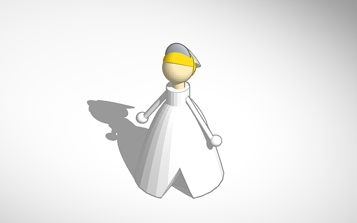 3D design Princess peach and tiara | Tinkercad