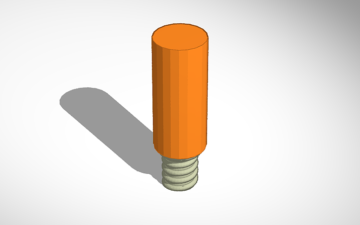3D design Screw-On Extension for paint roller, mop - Tinkercad