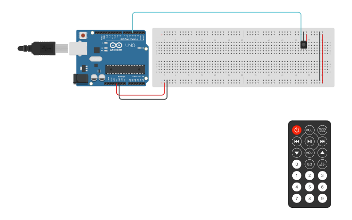 Circuit design IR TUTORIAL (infrared receiver) - Tinkercad