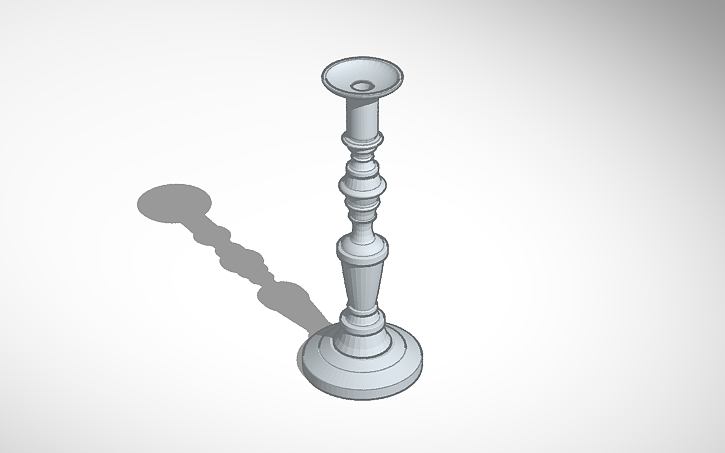 3D design Silver Candlestick - Tinkercad