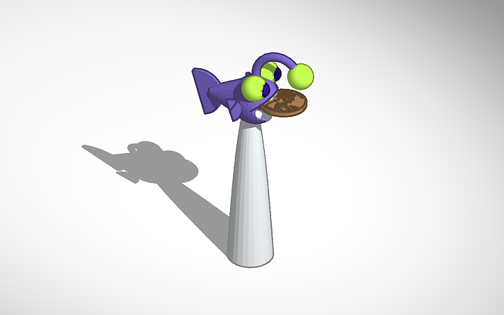 3D design Angler fish with penny in his mouth | Tinkercad