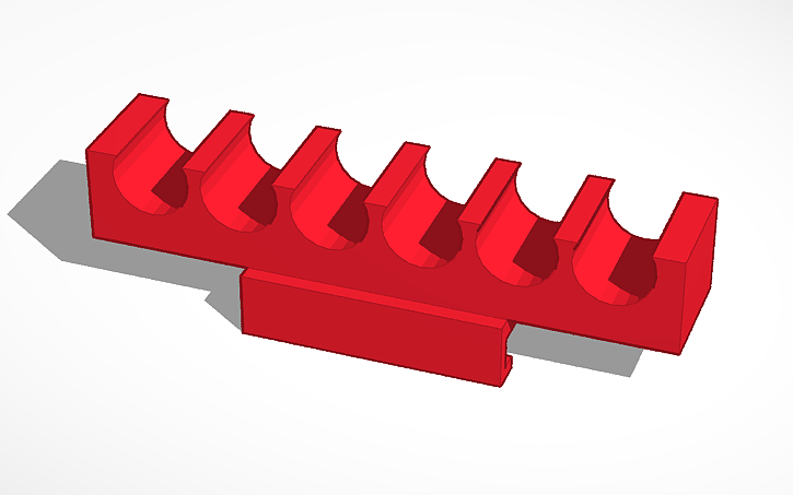 3D design Nerf bullet holder attachment - Tinkercad