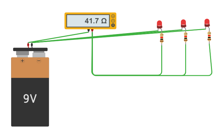 Circuit Design Using Multi Meter Tinkercad