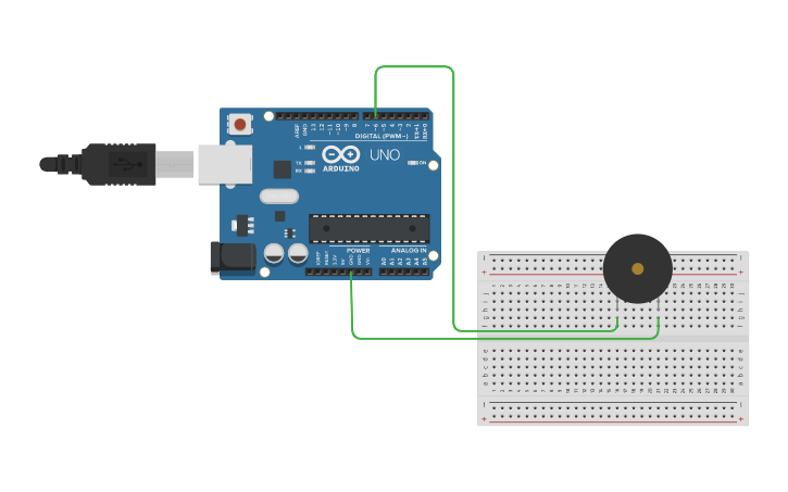 Circuit design Buzzer | Tinkercad