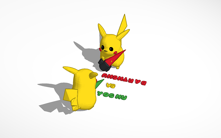 3D design star wars with pikachu vs pikachu - Tinkercad
