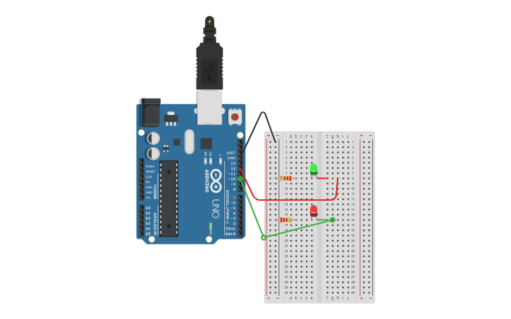 Circuit design Copy of blink - Tinkercad