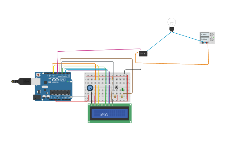 Circuit design RELÉ | Tinkercad