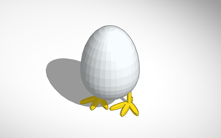 3D design Cartoon chick | Tinkercad