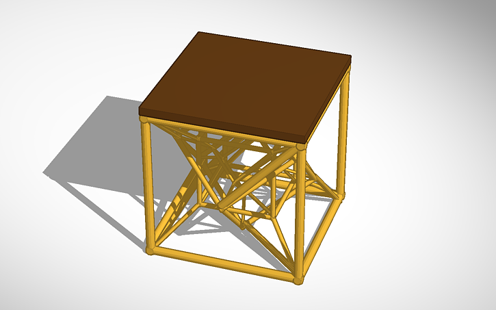 3D design Penteract Table - Tinkercad