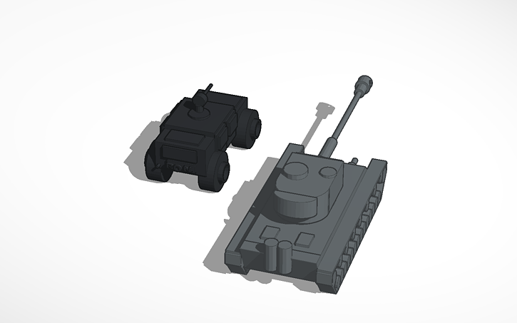 3D design Armored vehicles Tank and Humvee | Tinkercad