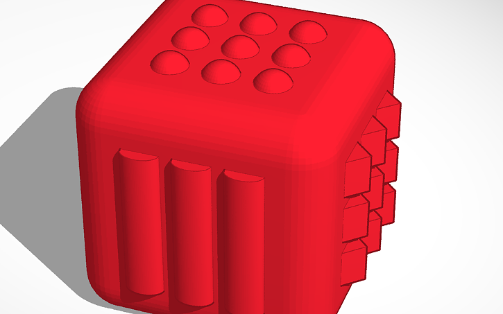 3D design Fidget Cube - Tinkercad