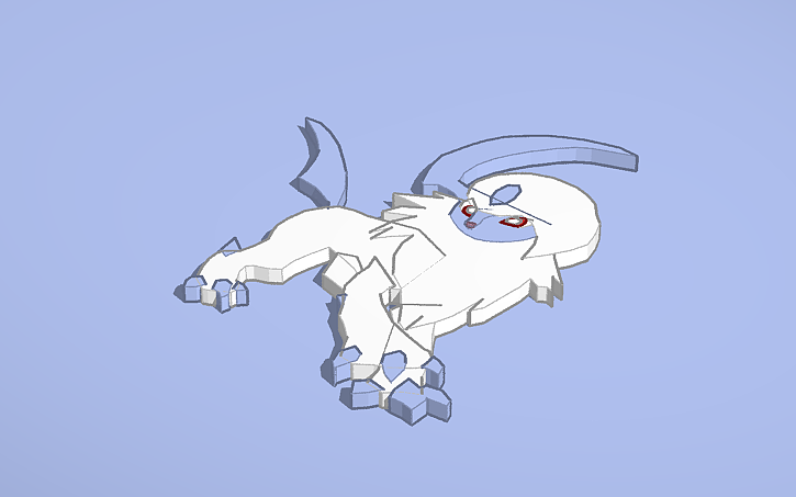 3D design Copy of Absol 2D - Tinkercad