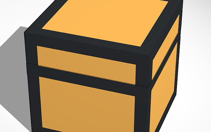 3D design cofre de minecraft - Tinkercad