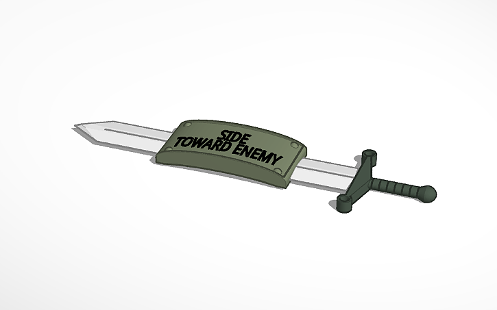 3D design the "claymore" | Tinkercad