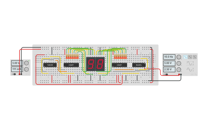 Circuit design 7 Segment 0-99 RealOne - Tinkercad