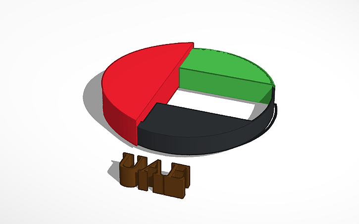 3D design UAE-Flag - Tinkercad
