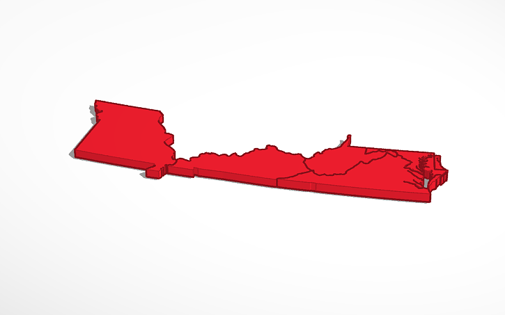 3D design Boarder States Civil War | Tinkercad