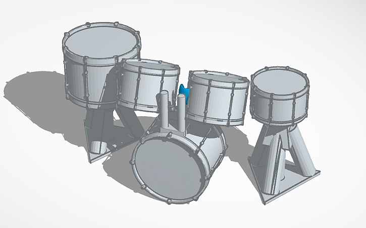 3D design drum set - Tinkercad