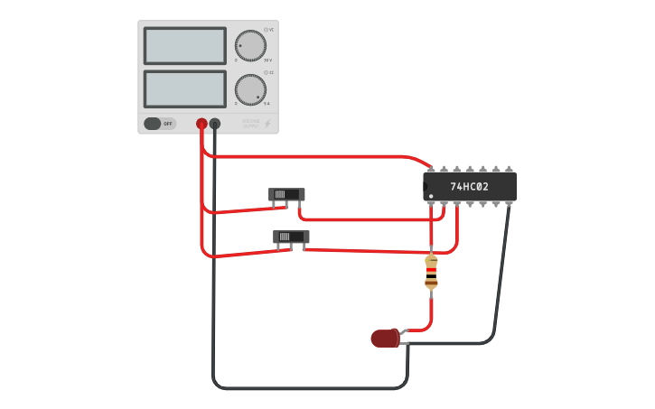 Circuit Design Nor Gate Tinkercad
