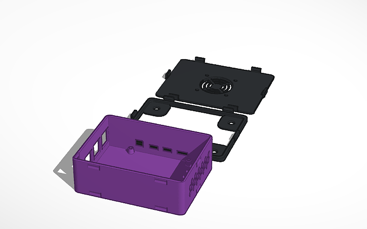 3D design Pi 4 Wall Case - Tinkercad