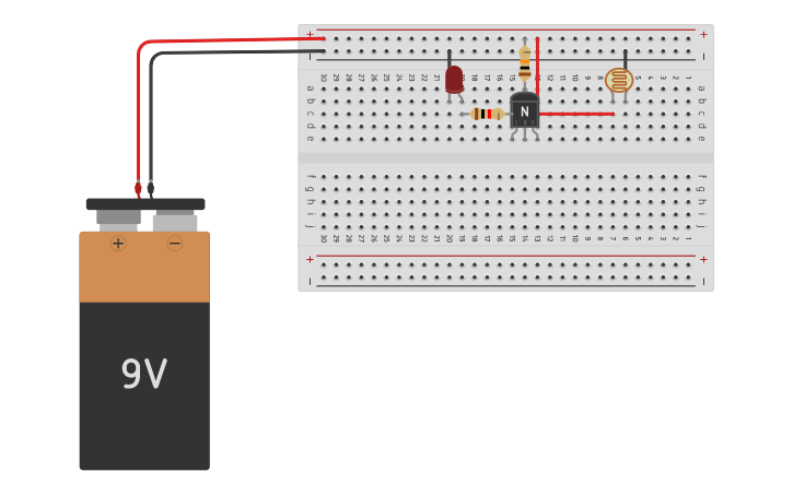 Circuit design Copy of LDR Darkness Sensor - Tinkercad