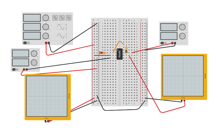 Circuit design non inverting op-amp | Tinkercad