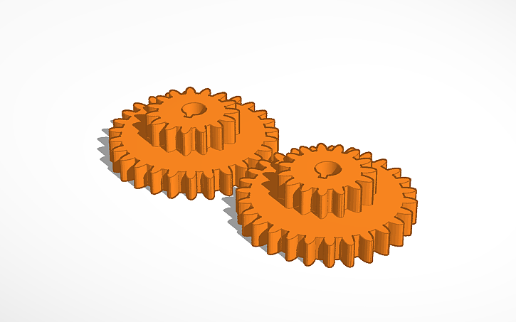 3D design Gear Assembly 1 - Tinkercad