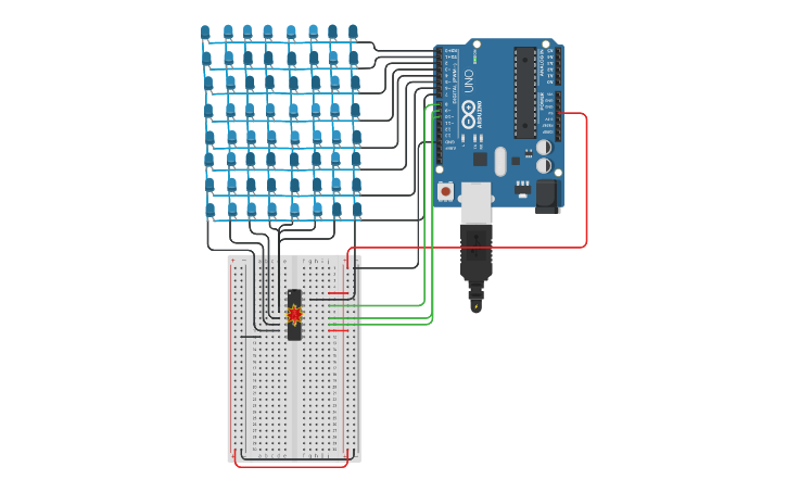 Circuit Design Led Matrix Tinkercad