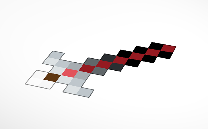 3D design Great bane blade (minecraft)(my invention) - Tinkercad