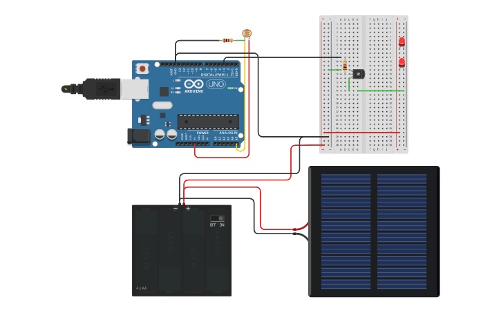 Circuit Design Solar Powered Led Street Light Control Tinkercad