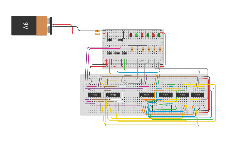Circuit design Projeto semáforo | Tinkercad