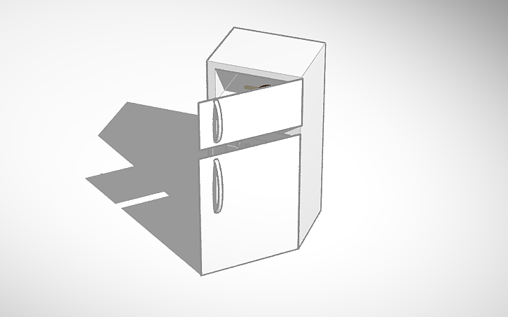 3D design open fridge | Tinkercad
