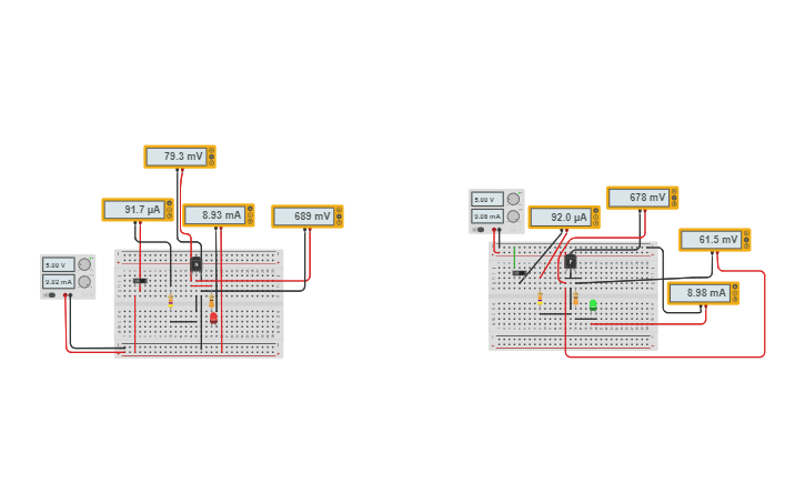 Circuit Design Transistor Sebagai Switching Tinkercad
