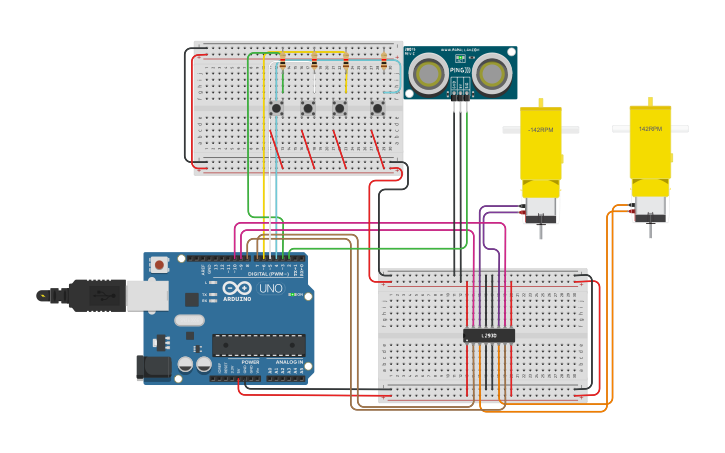 Circuit design Robot - Tinkercad