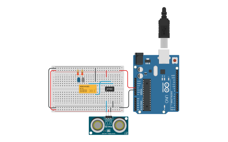 Circuit design Circuito sencillo con ATtiny | Tinkercad