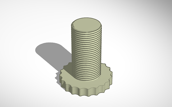 3D design bolt - Tinkercad