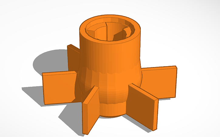 3D design Hyundai 38W Palm water pump Rotor - Tinkercad