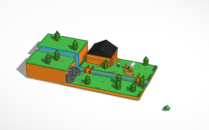 3D design forest Scene | Tinkercad