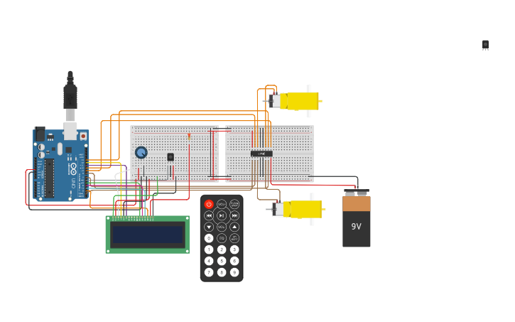 Circuit Design Projeto Controlar Dois Motores Dc Por Ir João Lopes Tinkercad