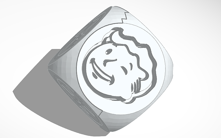 3D design Fallout Luck Dice V2 - Tinkercad