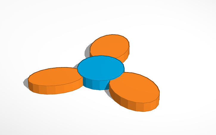 3D design Jori orange blue figit spinner - Tinkercad