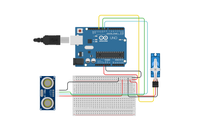 Circuit design sonar - Tinkercad