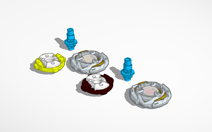 3D design Beyblade X WizardArrow and strike hawk - Tinkercad