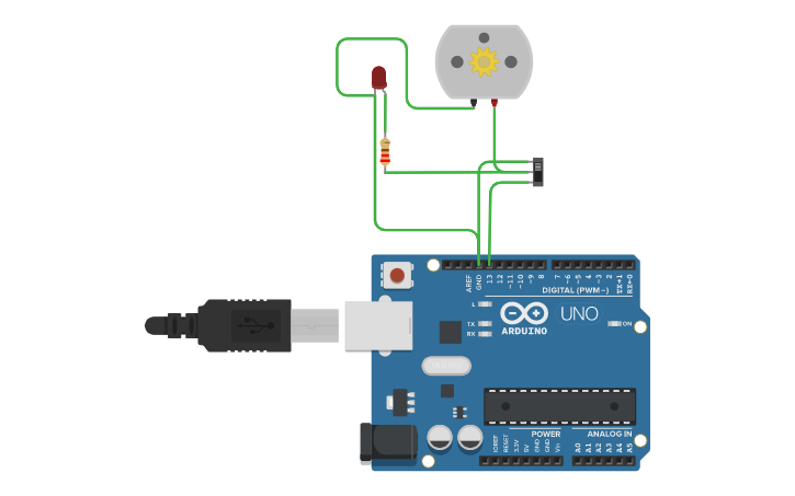 Circuit Design Motor Tinkercad
